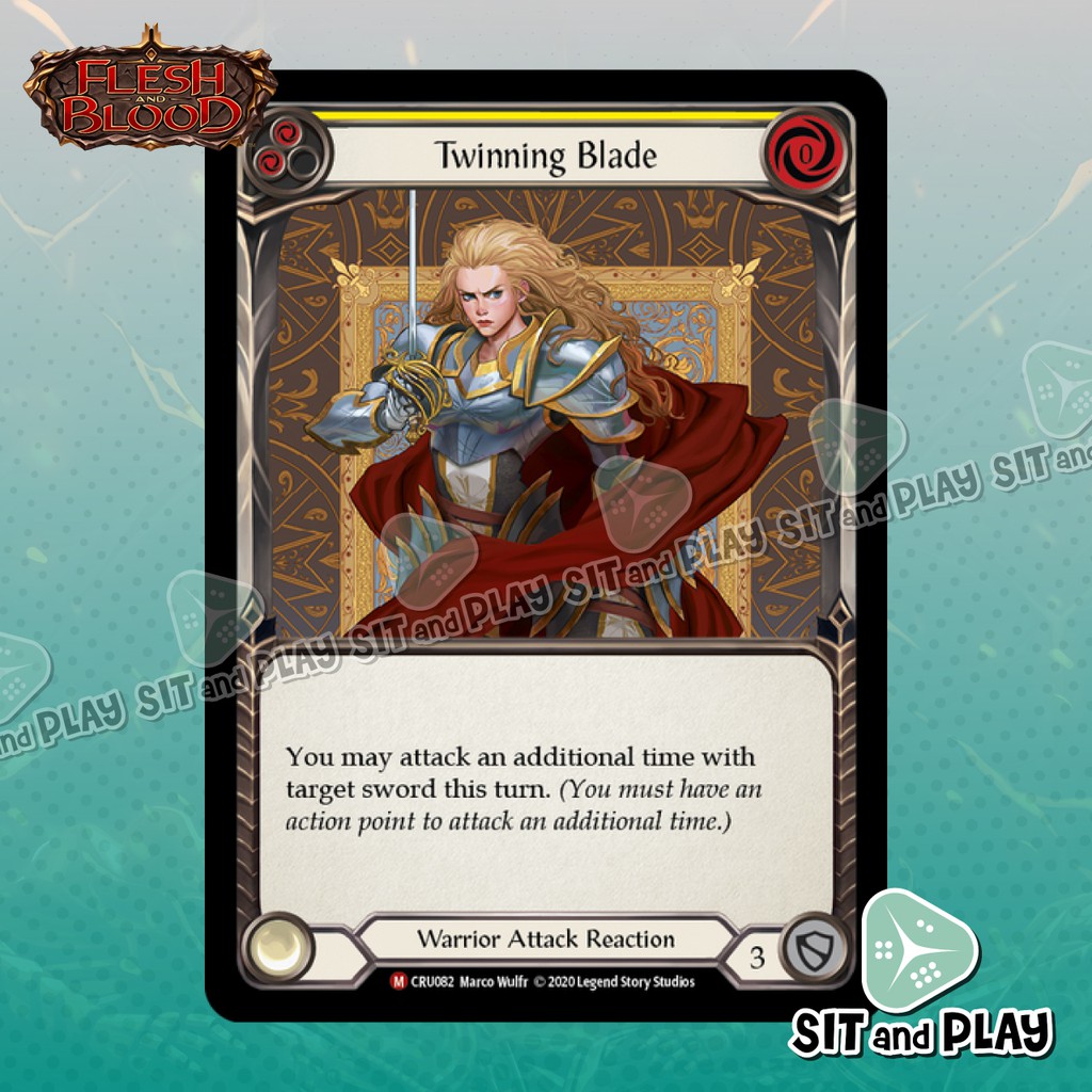 Twinning Blade CRU082 Unlimited ระดับแรร์ M การ์ดเกม FAB ชุด CRU ...