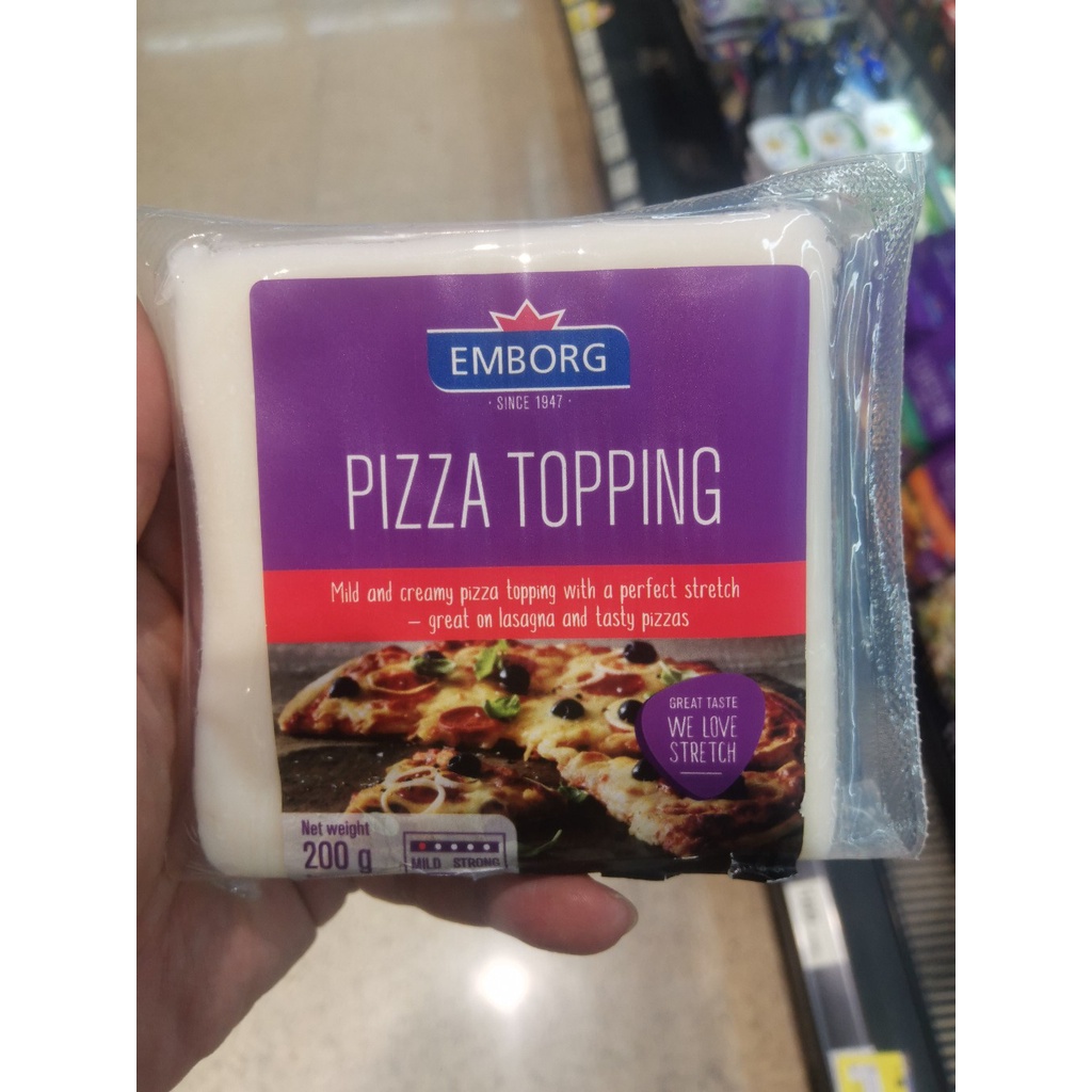 ecook เนยแข็ง สำหรับทำ พิซซ่า ท็อปปิ้ง c emborg pizza topping 200g ...