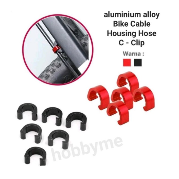 Clip C Clamp Aluminium Bicycle Outer Cable Clamp | Shopee Thailand