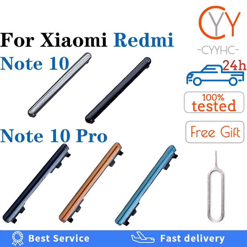 ใหม่ ปุ่มกดเปิดปิดด้านข้าง และปุ่มปรับระดับเสียง แบบเปลี่ยน สําหรับ Xiaomi Redmi Note10 Pro ...