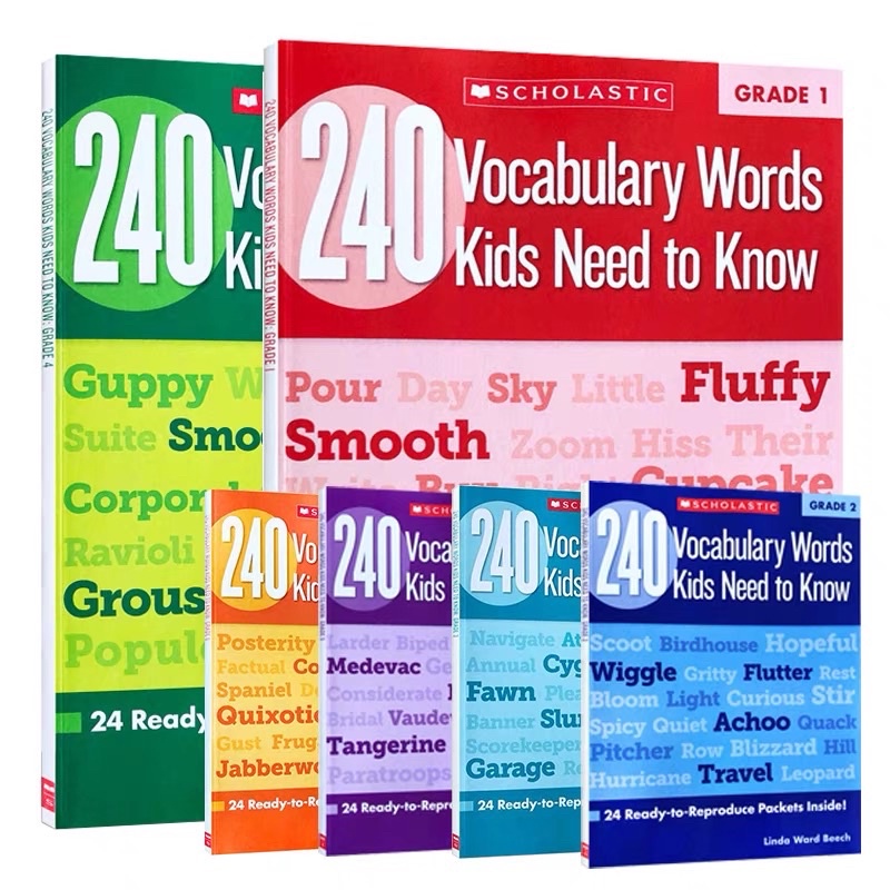 240 Vocabulary Words Kids Need to Know ,Grade 1-6,Scholastic workbook ...