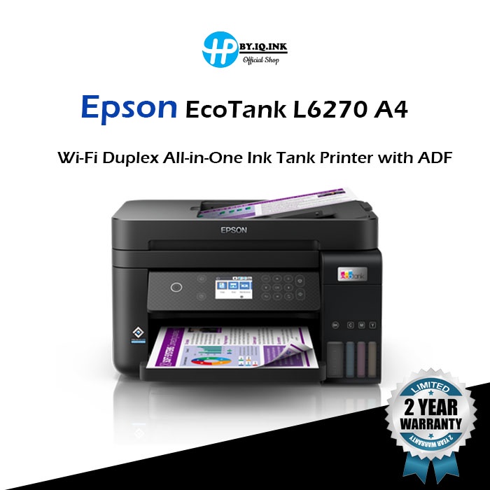 (L6270) Epson EcoTank L6270 A4 Wi-Fi Duplex All-in-One Ink Tank Printer ...