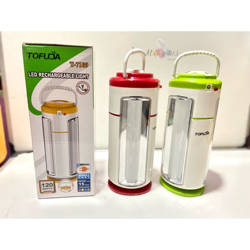 Tofuda ไฟ LED ฉุกเฉิน 3 ด้าน T-7109 ไฟแบบชาร์จไฟได้ | Shopee Thailand