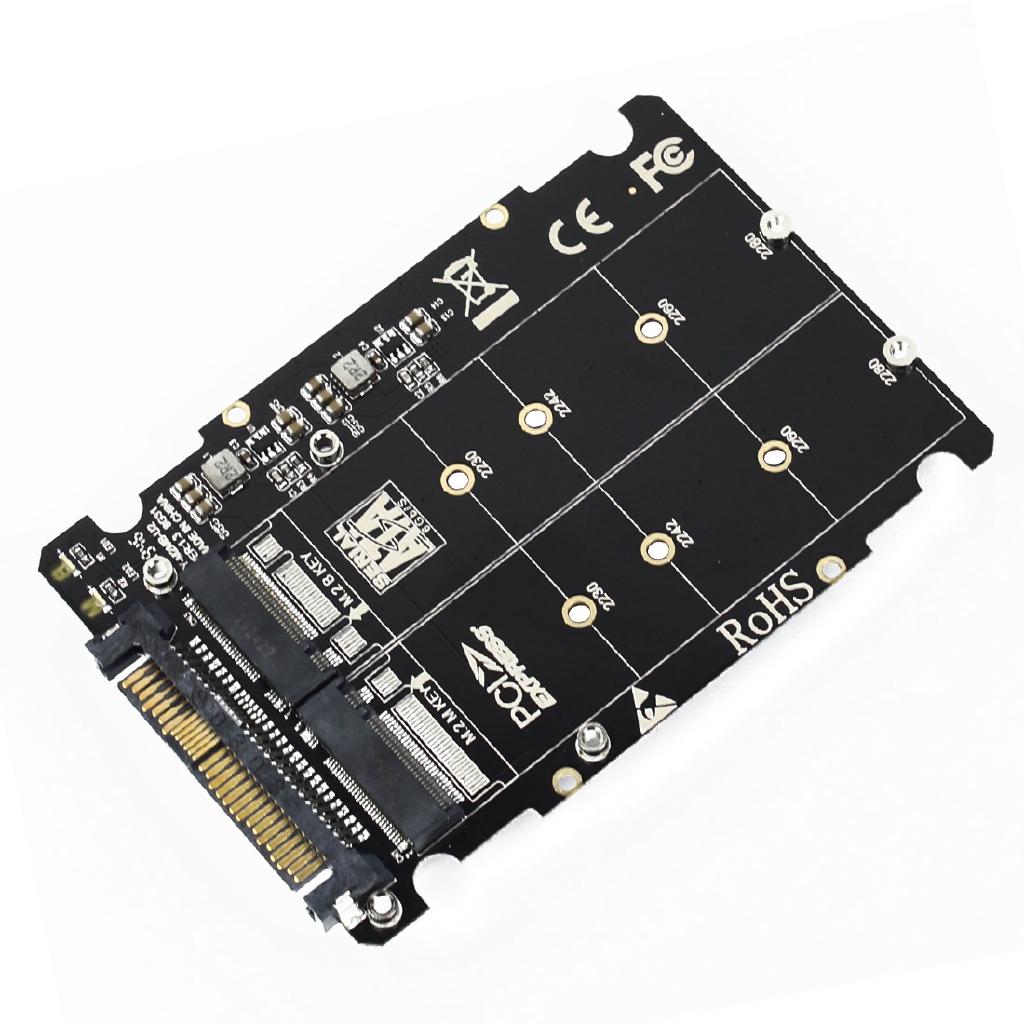 อะแดปเตอร์แปลง NGFF M.2 SSD M Key เป็น U.2 2 in 1 M2 NVMe SATA-Bus เป็น ...
