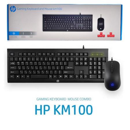 HP KM100 Black ชุด mouse keboard HP | Shopee Thailand
