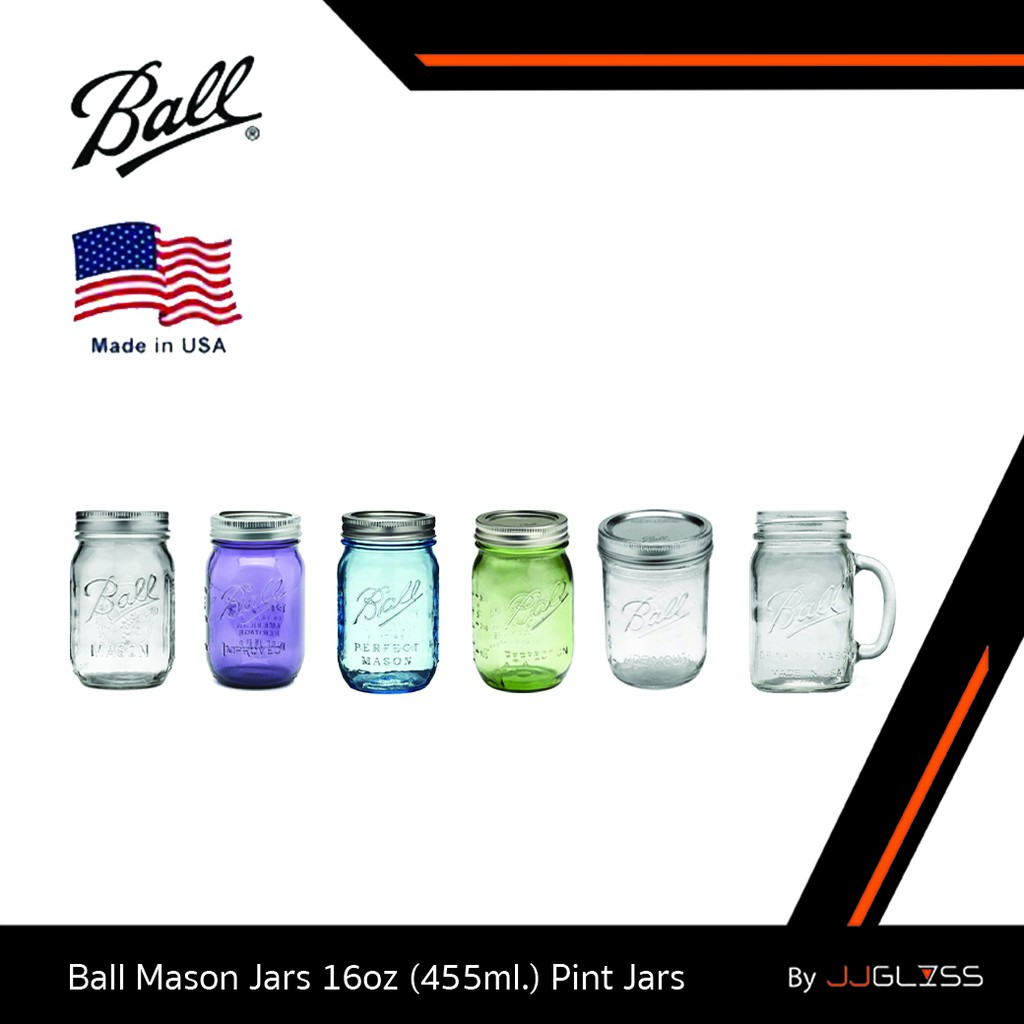 Ball® - BALL 16oz R/M Pint Jars - โหลแก้วถนอมอาหารบอลล์ 16 ออนซ์ ...