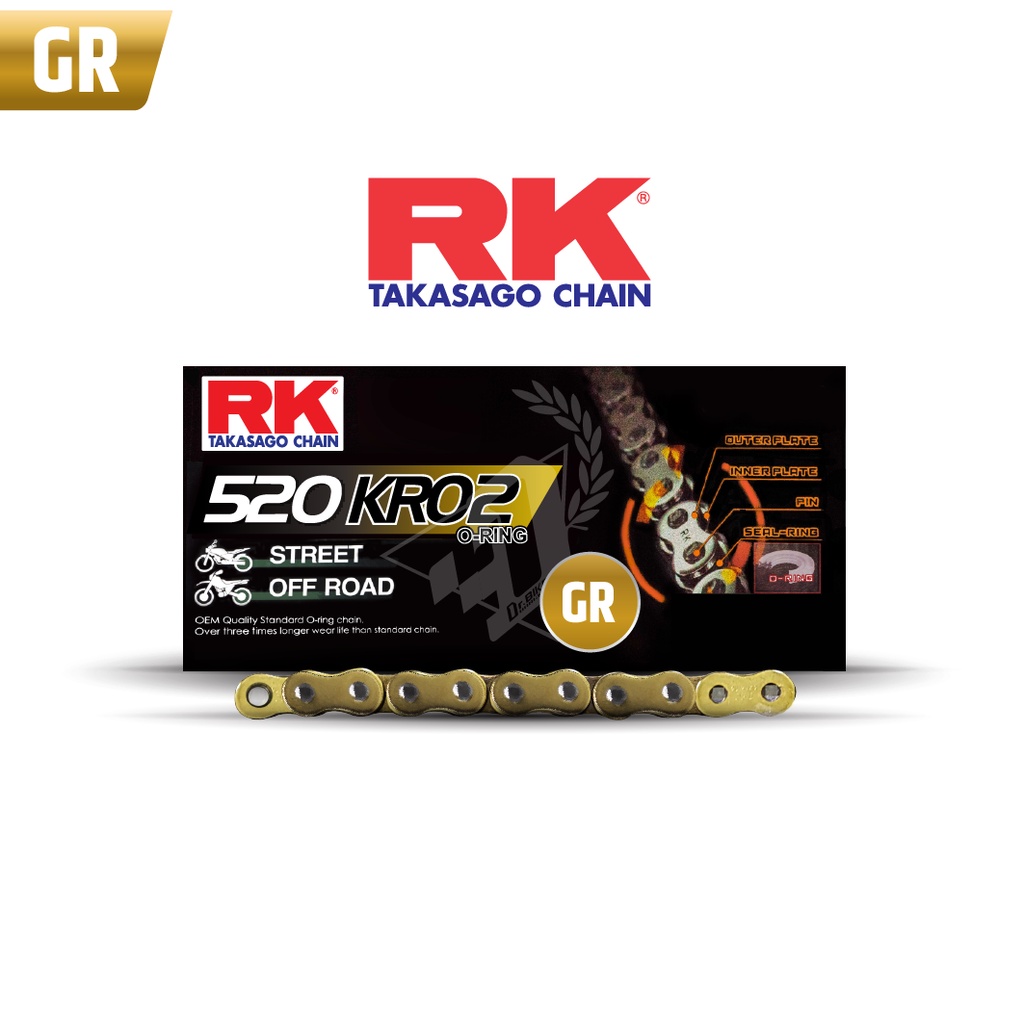 โซ่ RK 520 KRO2 120 ข้อ O-Ring ข้อย้ำ | Shopee Thailand