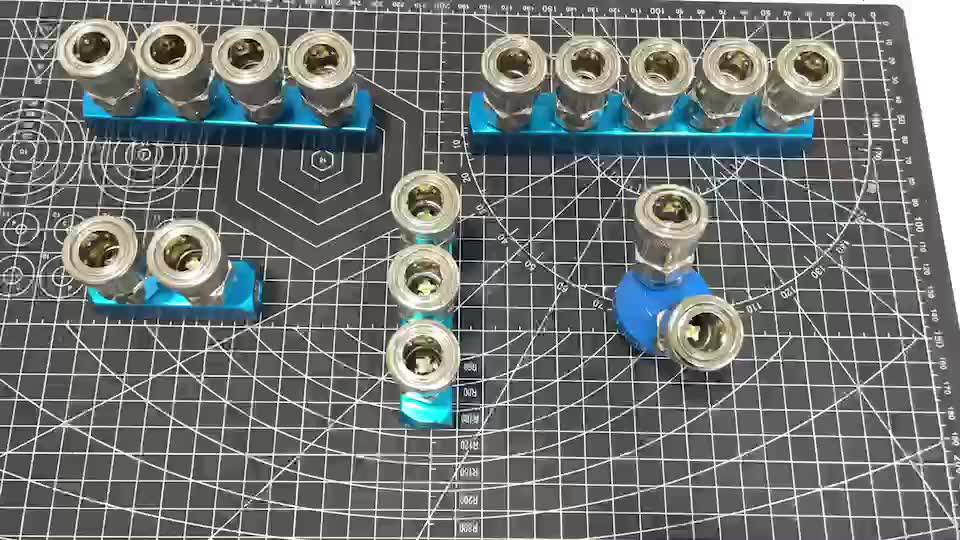 ข้อต่อลม ข้อต่อคอปเปอร์ ข้อต่อสวมเร็ว Quick Copper Multi Socket แบบฐาน ...