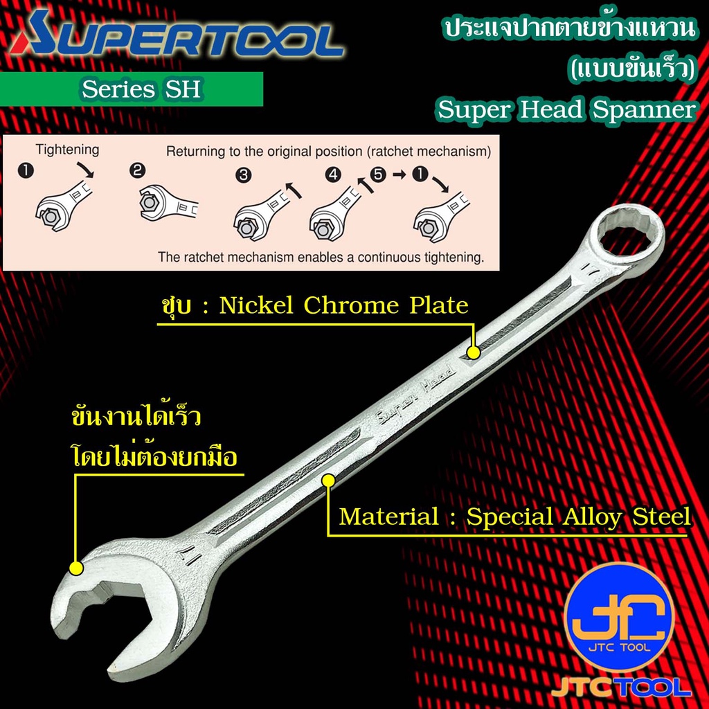 Supertool ประแจปากตายข้างแหวนแบบขันเร็ว รุ่น SH - Super Head Spanner ...