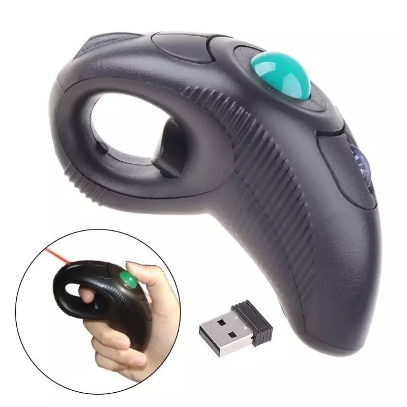 2.4G Wireless Trackball Mouse MINI Handheld Thumb-ควบคุม USB เมาส์ ...
