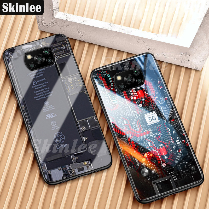 เคสกระจกนิรภัยกันรอยสําหรับ Xiaomi Poco X3 Nfc Explorer Version Poco F3 ...