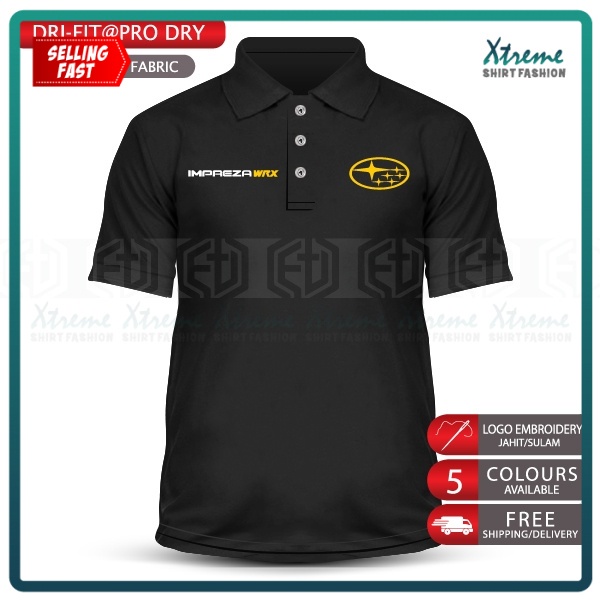 เสื้อโปโลไมโครไฟเบอร์ Sulam Subaru Impreza WRX STi JDM WRC Rally ทีม ...