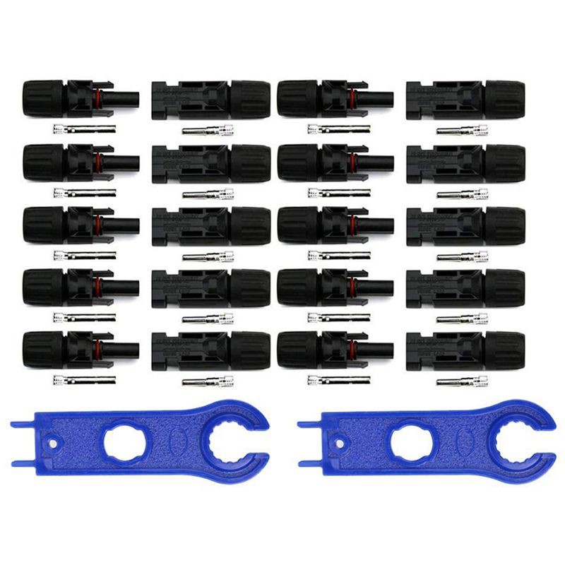 10 Sets MC4 Solar Panel Connector For PV Solar Panel Cable And 1 Pair ...
