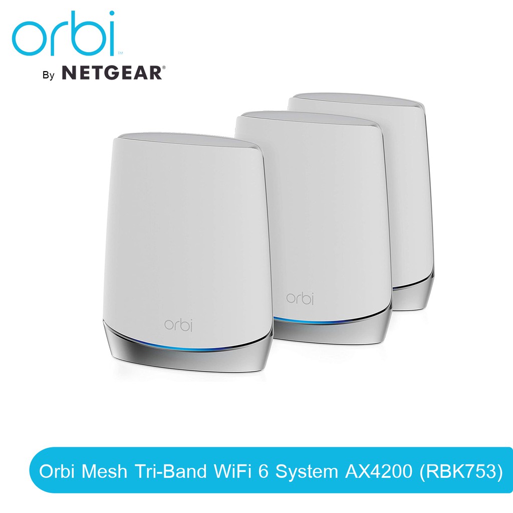 NETGEAR RBK753 Orbi Whole Home Tri-Band Mesh WiFi 6 Router With 2 ...