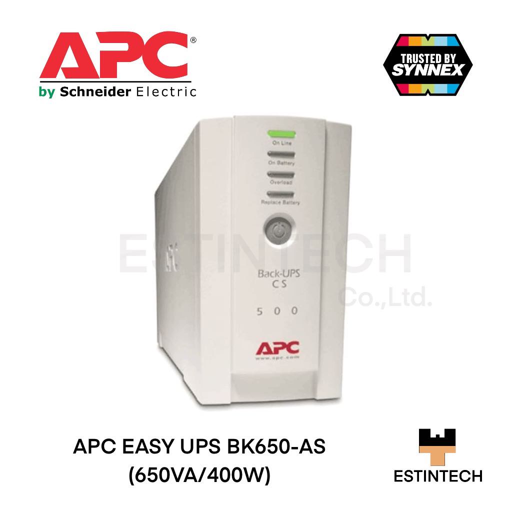 UPS (เครื่องสำรองไฟ ) APC EASY UPS BK650-AS (650VA/400W) ของใหม่ประกัน 2ปี | Shopee Thailand