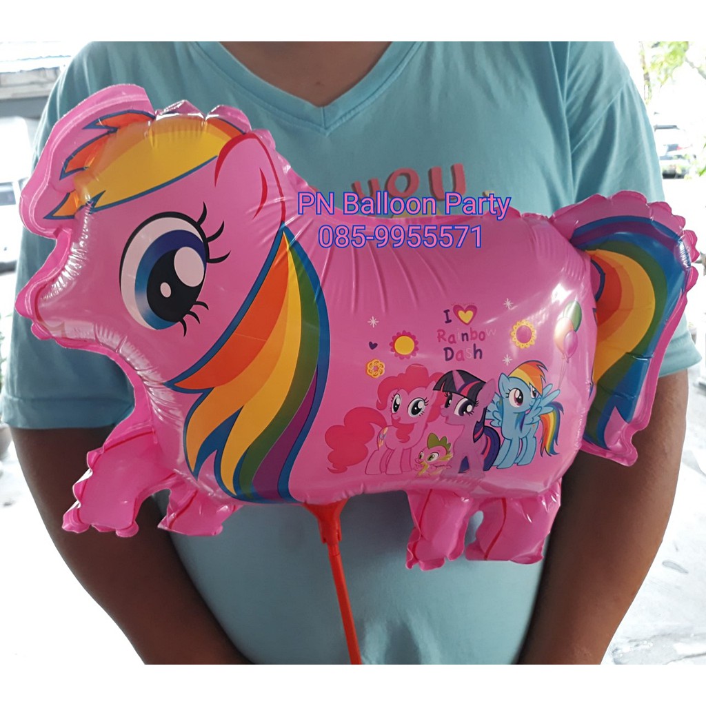 ลูกโป่งก้านโพนี่ Little Pony Rainbow dash Balloons | Shopee Thailand
