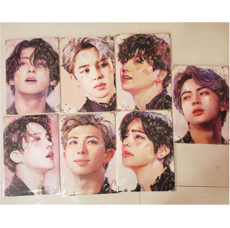 BTS ️Just Paint Painting unframed DIY Oil Canvas Paint By Numbers BTS ...