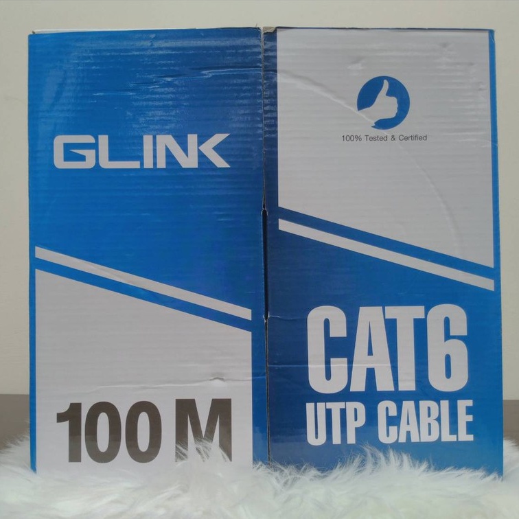 GL6001 GLINK สายแลนคุณภาพดี Cat6 แบบกล่อง 100เมตร UTP LAN CABLE CAT6 100M/BOX (สีขาว) | Shopee ...
