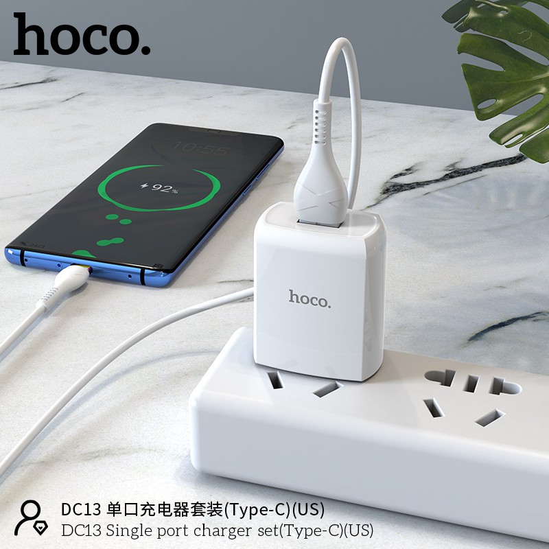 Hoco DC13 Set Single Port Charger 2.4A ชุดหัวชาร์จพร้อมสายชาร์จ สำหรับ ...