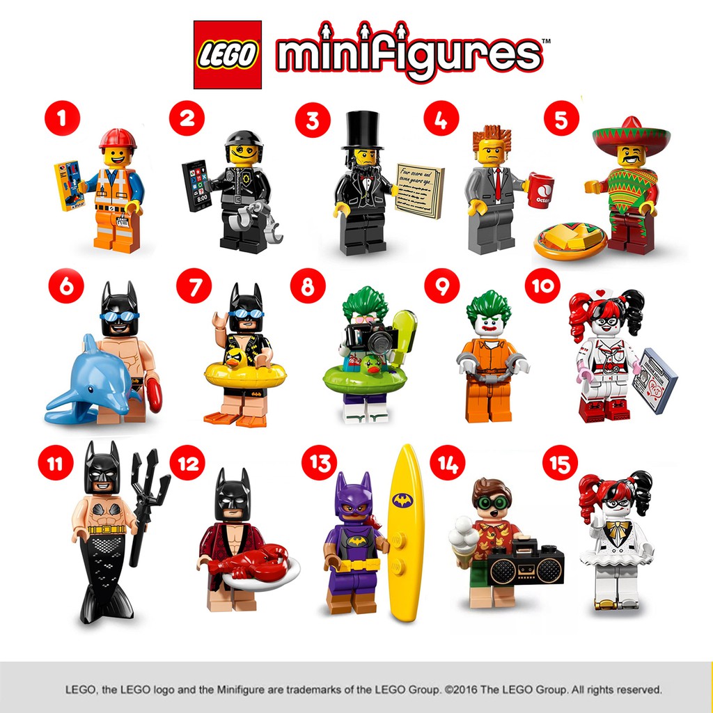 รวม LEGO Minifigures หายากจากทุก Series ชุดที่ 2 (สินค้าถูกแพ็คอยู่ใน ...