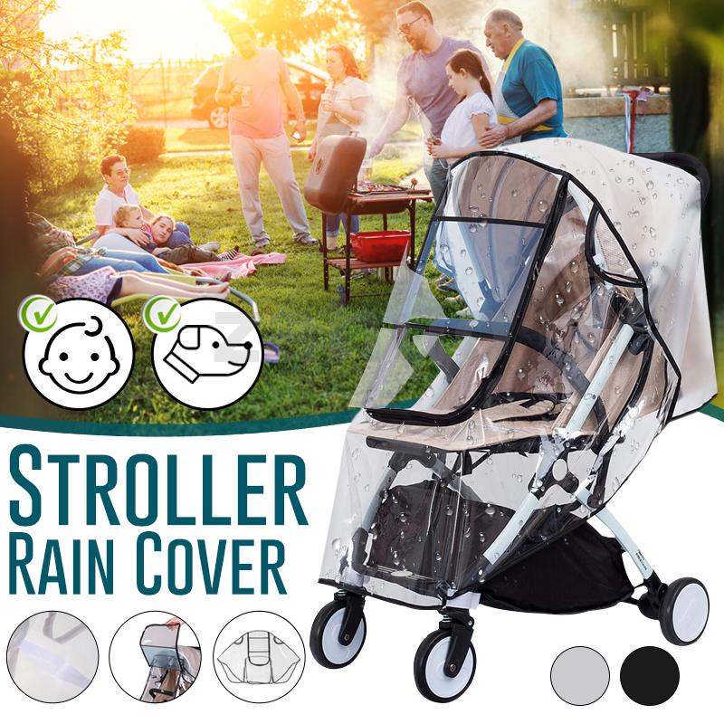 รถเข็นเด็กในท้องที่ Rain Cover Universal Pram เด็กทารกรถเข็นเด็กคู่ ...
