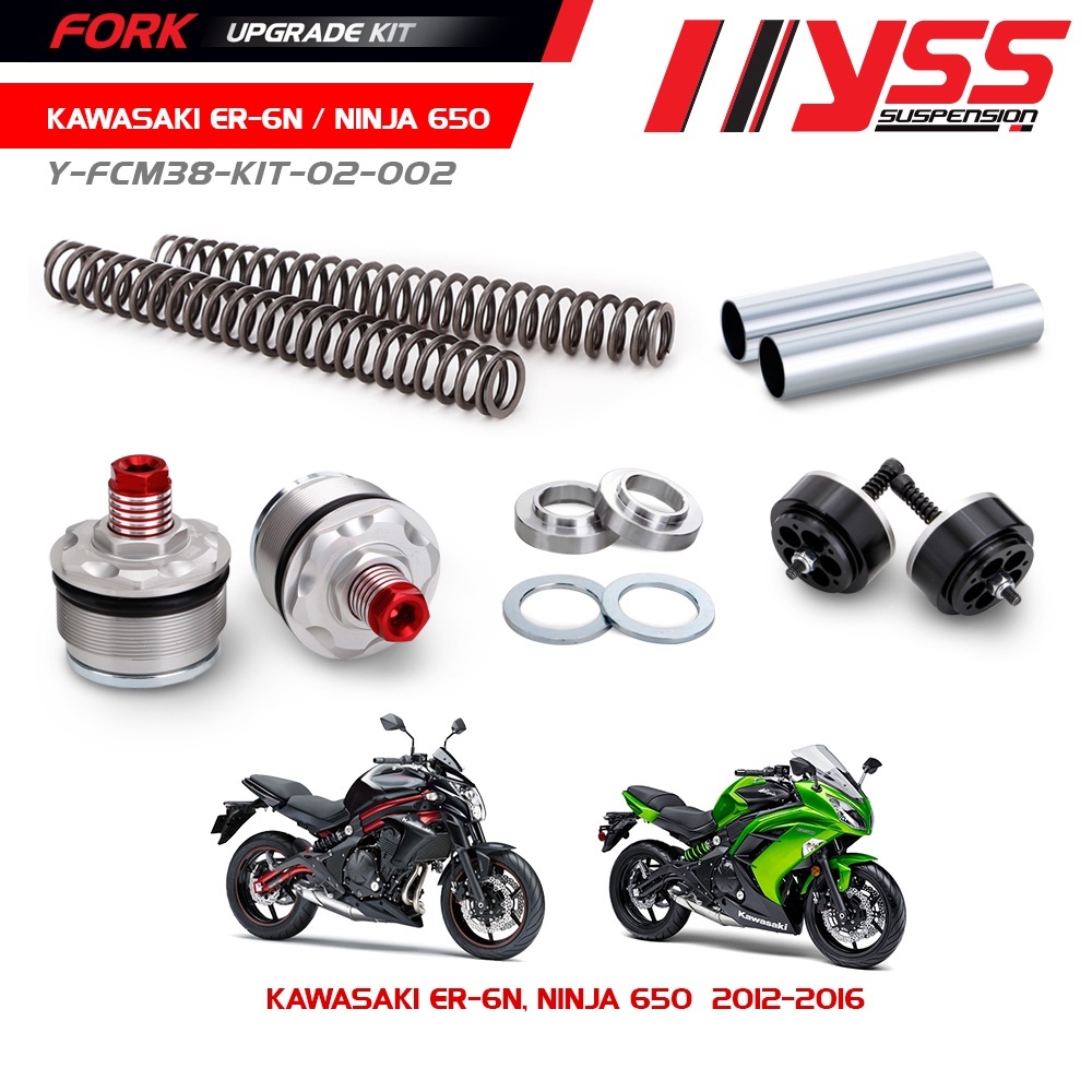 ชุดอัพเกรดโช้คหน้า (FORK UPGRADE KIT) สำหรับ KAWASAKI ER-6N / NINJA 650 ปี 2012-2016 | Shopee ...