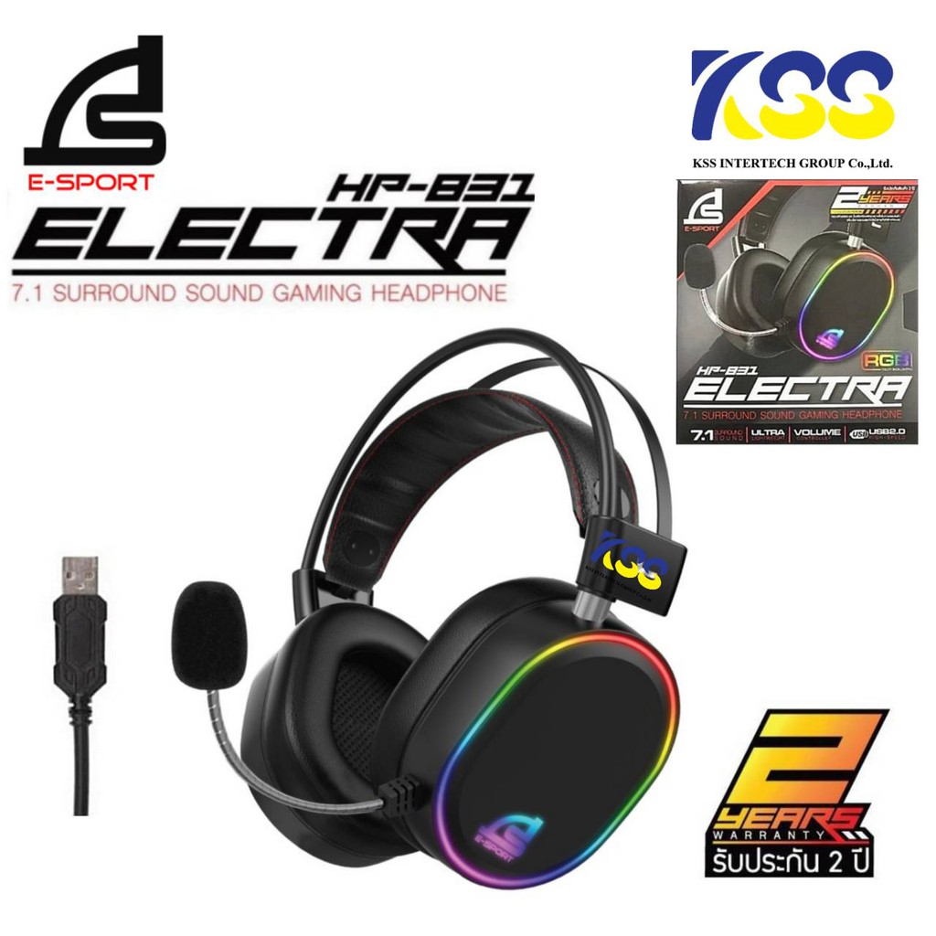SIGNO E-Sport 7.1 Surround Sound Gaming Headphone รุ่น ELECTRA HP-831 ...
