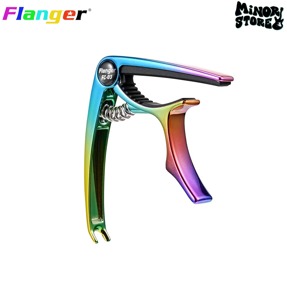 FLANGER CAPO ONE (RAINBOW) คาโปโลหะสีรุ้งผสมสังกะสีสําหรับกีตาร์ไฟฟ้า ...