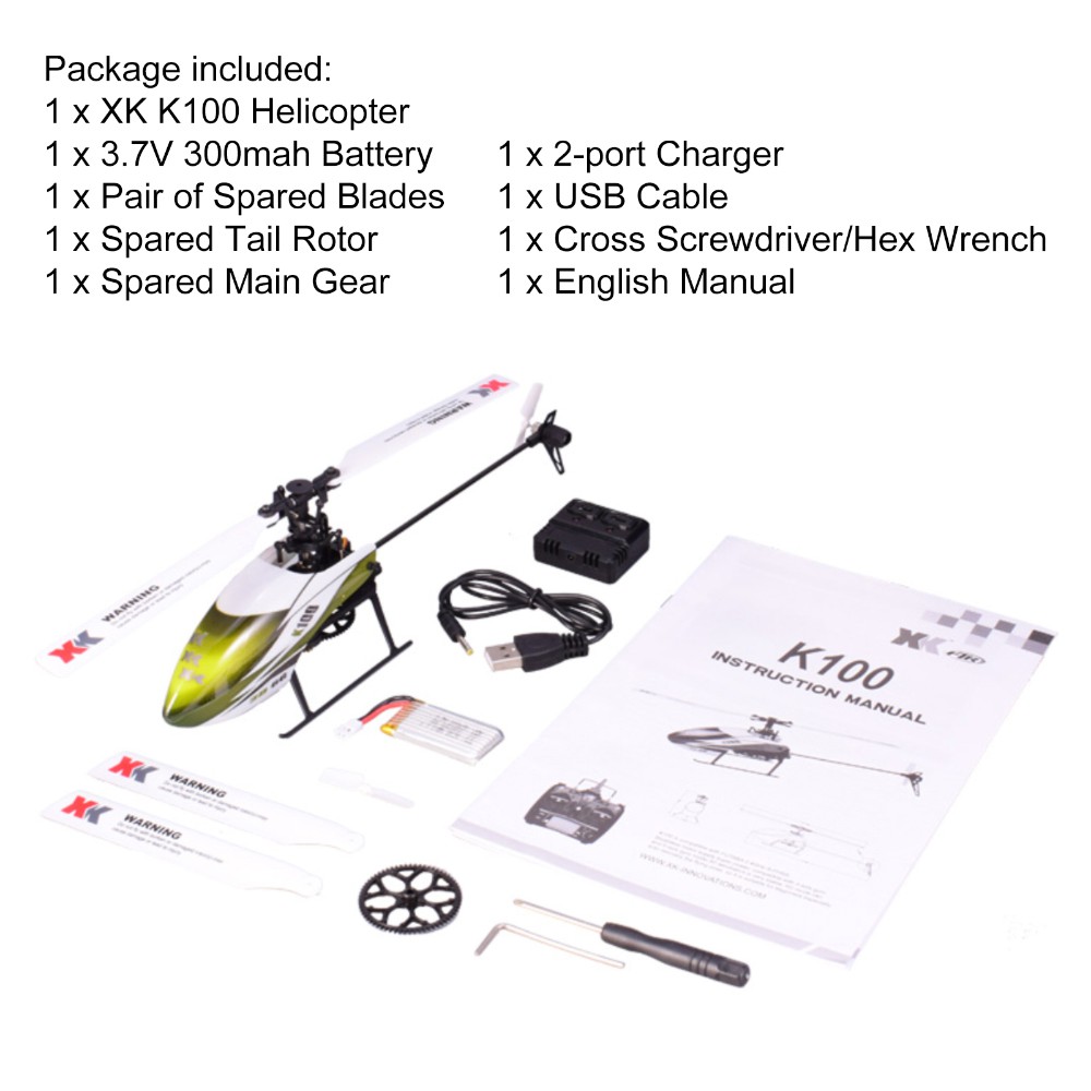 Wltoys XK K100 โดรนบังคับ 2.4G 6CH 3D 6G โหมดมอเตอร์ไร้แปรงถ่าน รีโมตคอนโทรล เฮลิคอปเตอร์บังคับ ...