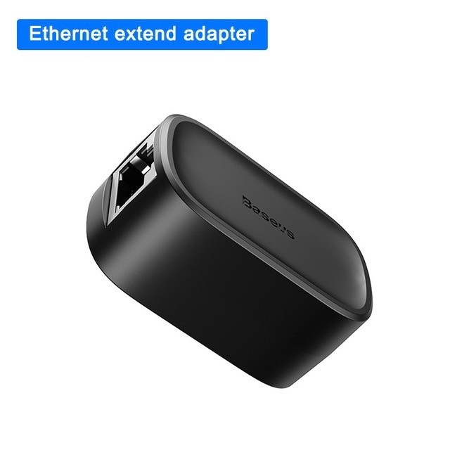 BASEUS USB-HUB High Speed หัวต่อสาย Lan 1 to 2 Network Splitter Adapter ...