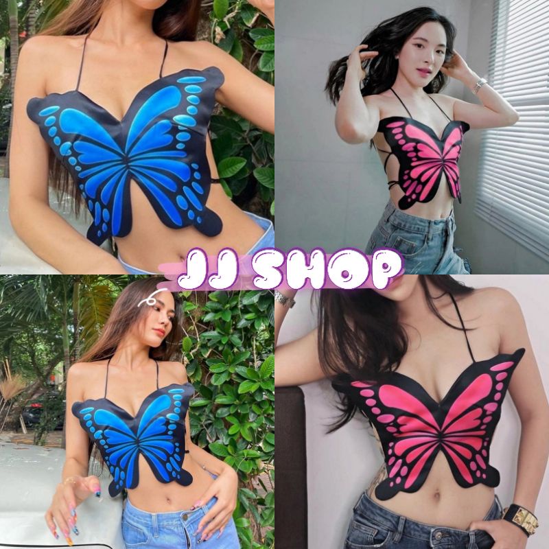 JJ Shop 💜 พร้อมส่ง เสื้อสายเดี่ยว Betterfly 🦋 2 สี "DX-Betterfly" 09 -N | Shopee Thailand