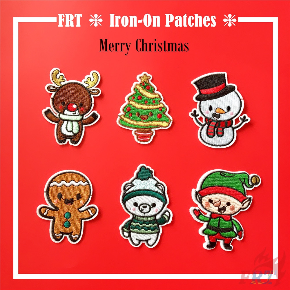 ☸ VSCO - Merry Christmas Patch ☸ 1Pc Xmas Diy Sew On Iron On Badges Patches | Shopee Thailand