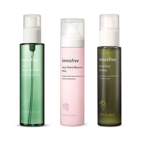 Innisfree Aloe Revital Skin Mist 120ml / Jeju Cherry Blossom Mist 120ml ...