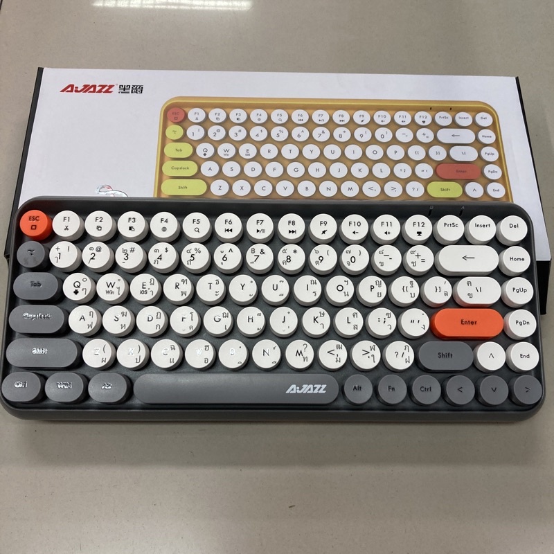 คีย์บอร์ดบลูทูธไร้สาย Ajazz 308i Bluetooth Office PC/Tablet Keyboard ...