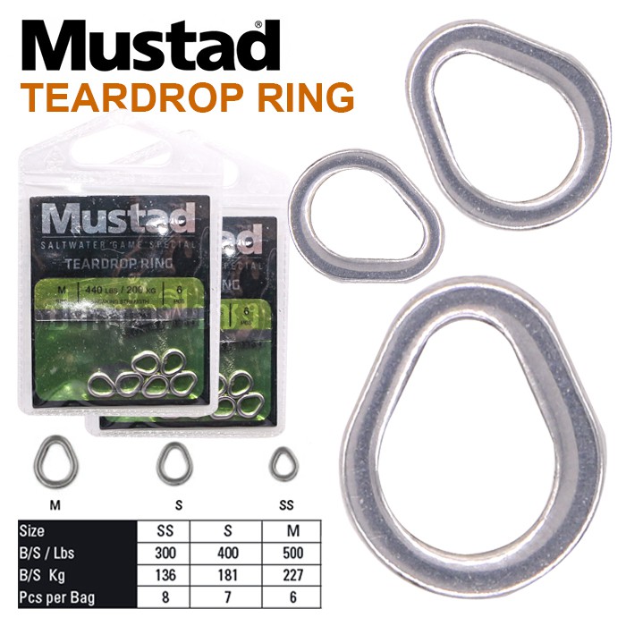MUSTAD TEARDROP RING ซองละ 70 บาท | Shopee Thailand
