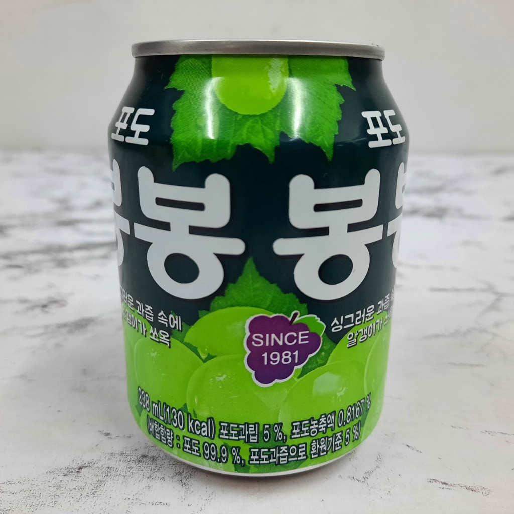 น้ำองุ่นเกาหลี 238ml มีเนื้อองุ่นด้านใน GRAPE JUICE BongBong บงบง 봉봉 SINCE 1981 | Shopee Thailand