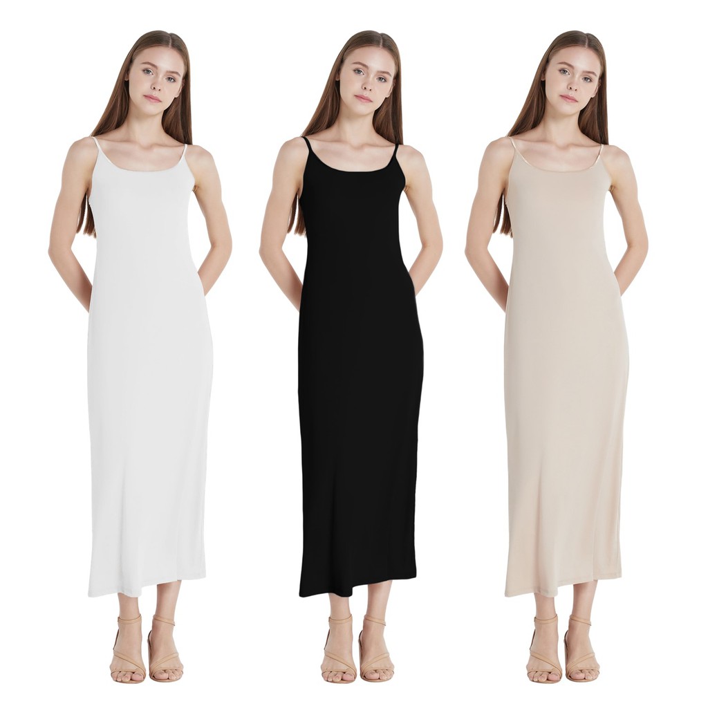 Cherilon เชอรีล่อน เดรสสายเดี่ยว Cool Touch เดรสยาว เดรส สายเดี่ยว กระโปรง นุ่ม ลื่น เย็นสบายผิว ...