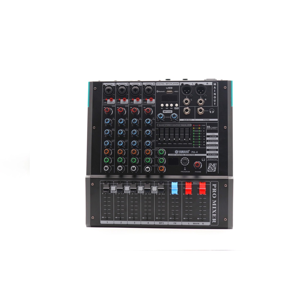 เพาวเวอร์มิกซ์ 4 channel (Powered Mixer) PA-4 (400w) มีBLUETOOTH,USB ...