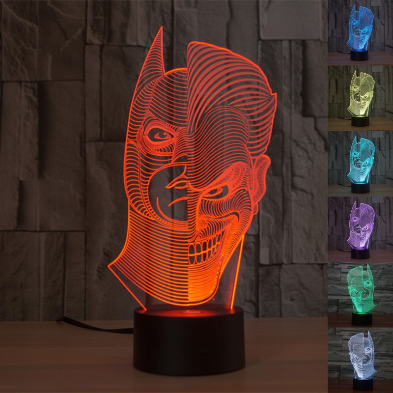 Batman and The Joker Night Light 7 สีไล่โทนสี DC Comics USB LED โคมไฟ ...