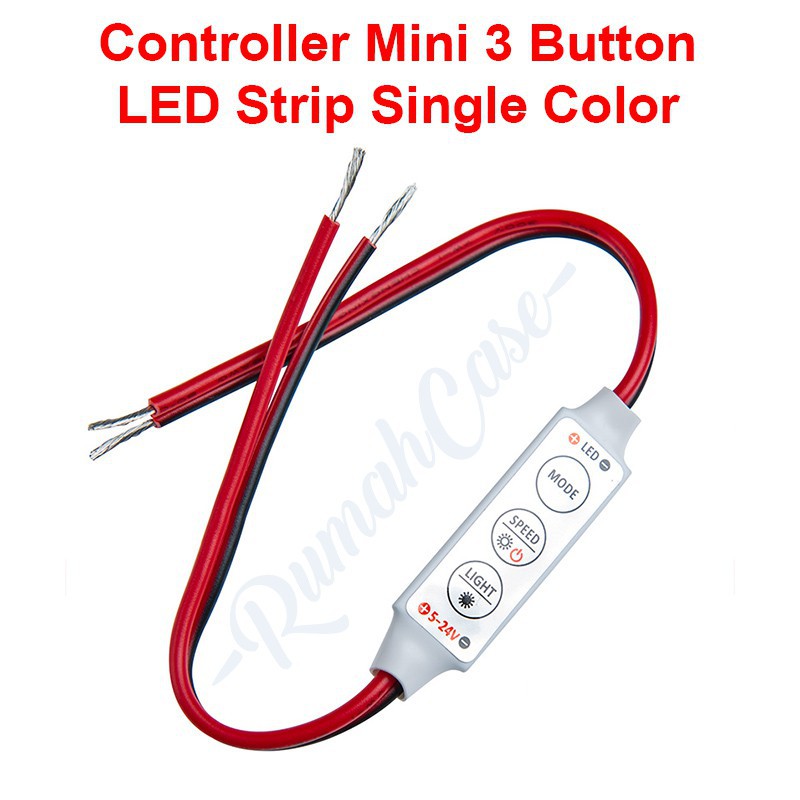 Mini Single Color LED Controller ความสว่าง LED 5050 3528 Dimmer 12V ...