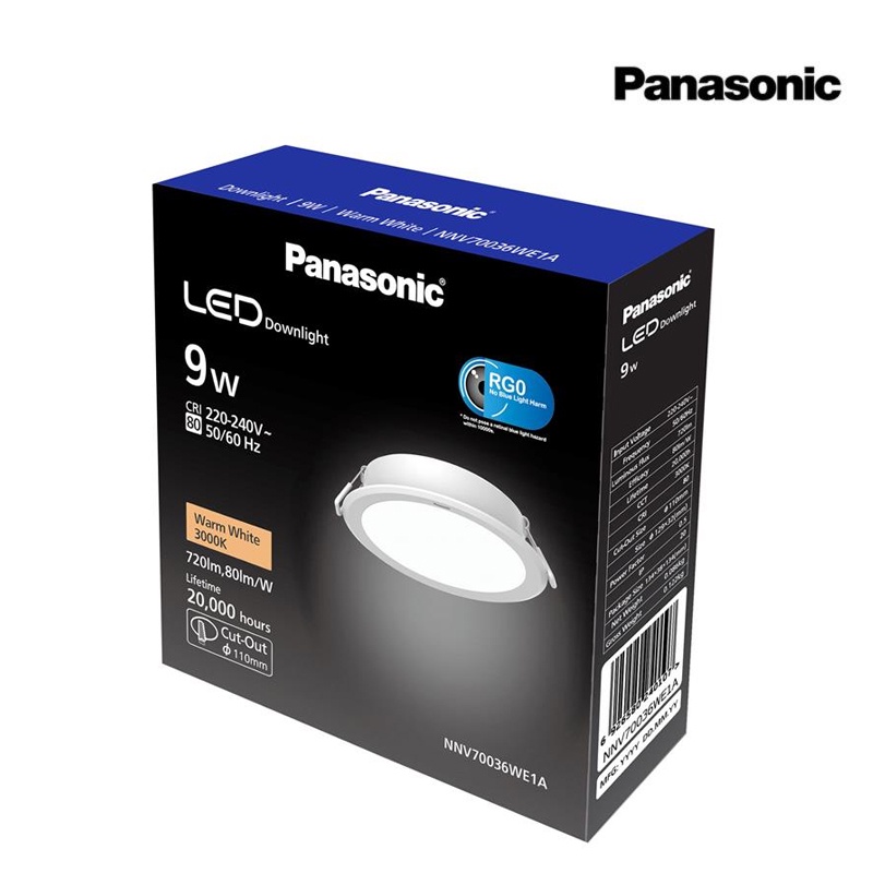 [ทักแชทรับโค้ด] Panasonic LED Downlight โคมไฟดาวน์ไลท์ ฝังฝ้า 9W 12W 15W 18W 24W รุ่น DN-2G ...