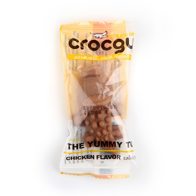 Crocgy Chicken ครอกกี้ ขนมขัดฟันสุนัขรูปทรงจระเข้ รสไก่ (18g, 63g ...
