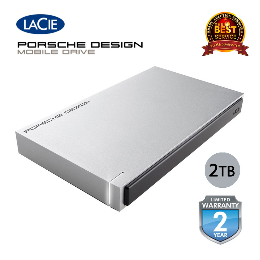 LaCie Porsche Design 2TB USB 3.0 Mobile Drive (STET2000403) Light Grey ...