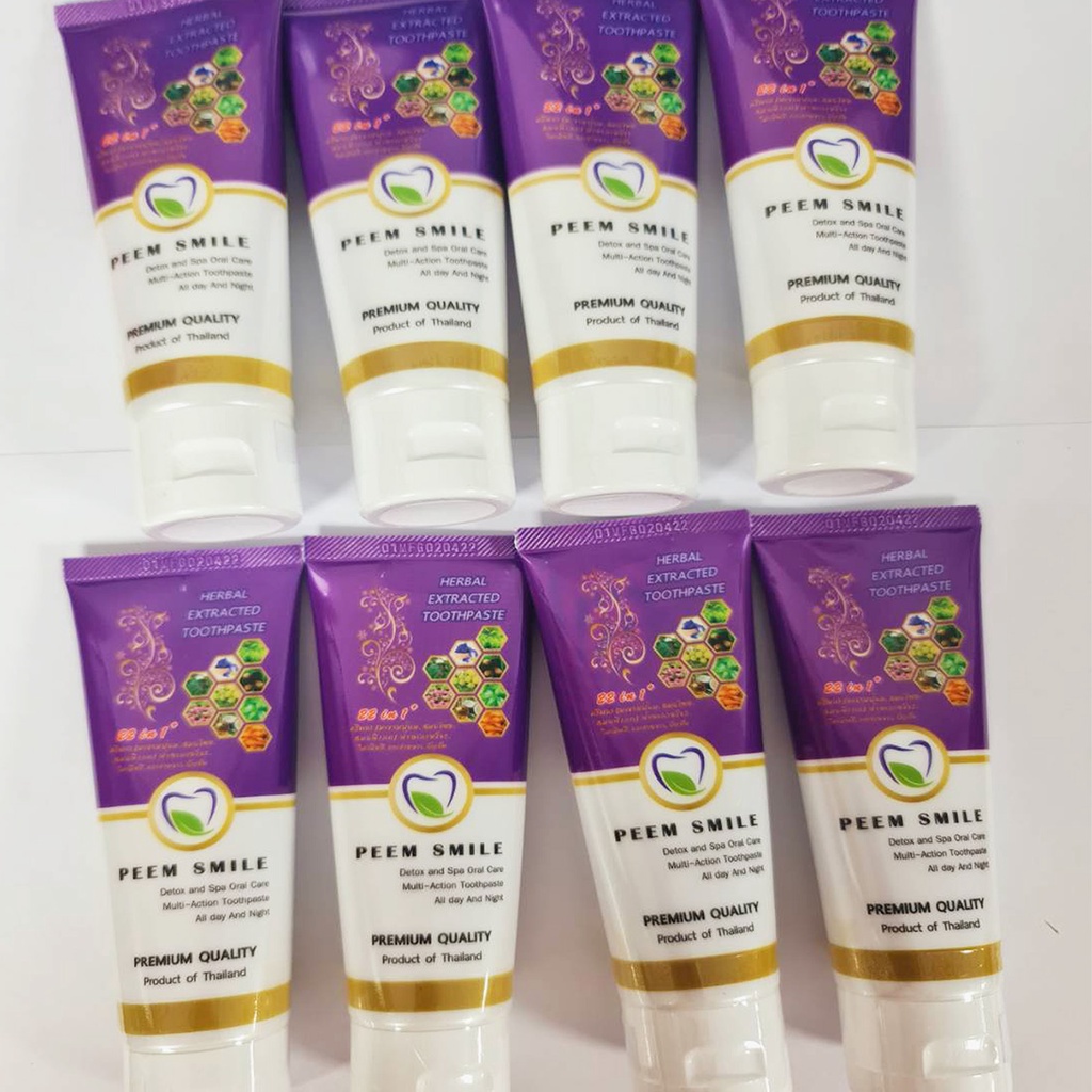 65กรัม ยาสีฟัน Peem Smile Plus ยาสีฟันส่วนผสมสมุนไพร 22 ชนิด Shopee