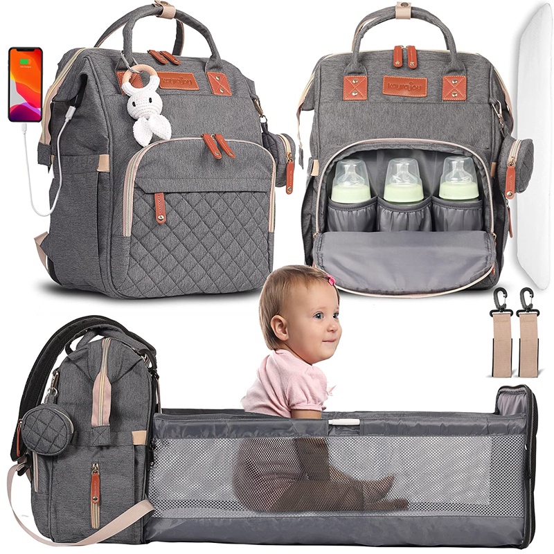 ♦☫Folding Mummy Bag Lightweight Portable Folding Crib Bed Large ...