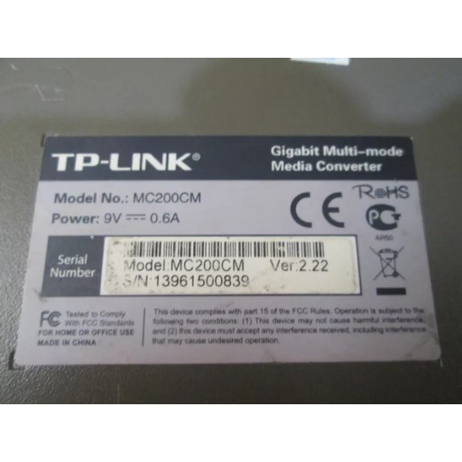Media Converter Gigabit Tp-link Mc200 ซม. ตัวแปลงมีเดียหลายโหมด | Shopee Thailand