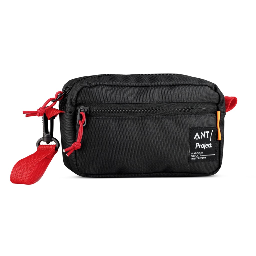 ANT PROJECT Mens Pouch Bag Clutch Hand Bag กระเป๋าใส่เหรียญสีดํา ...