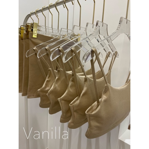 บราไร้โครงผ้าร่อง + กางเกงซับ (ibelly) | Shopee Thailand