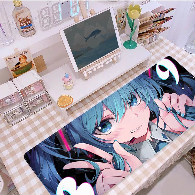 Bandai Hatsune Miku INS Tide แผ่นรองเมาส์ คีย์บอร์ด ลายการ์ตูน ขนาดใหญ่ อุปกรณ์เสริม สําหรับเล่น ...