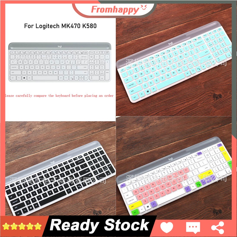 แผ่นซิลิโคนคีย์บอร์ดกันฝุ่นกันฝุ่นสําหรับ Logitech Mk470 K580 Mk 470 | Shopee Thailand